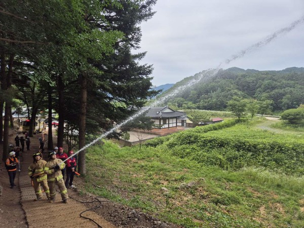 [진안군] 국가유산 재난대응 합동소방훈련 실시